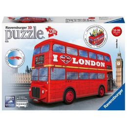 RAVENSBURGER VERLAG Ravensburger 3D Puzzle London Bus 12534 - 216 Teile - Das berühmte Fahrzeug Londons als 3D Puzzle für Erwachsene und Kinder ab 8 Jahren