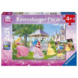 RAVENSBURGER VERLAG Ravensburger Kinderpuzzle - 08865 Zauberhafte Prinzessinnen - Puzzle für Kinder ab 4 Jahren, Disney-Puzzle mit 2x24 Teilen