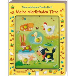 arena Mein schönstes Puzzle-Buch - Meine allerliebsten Tiere - Sandra Grimm, Pappband