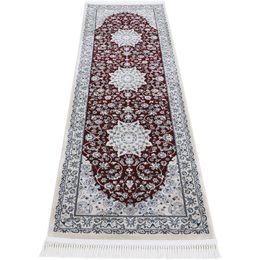Läufer CarpetFine "Nain Diane" Teppiche Gr. B/L: 80 cm x 300 cm, 8 mm, 1 St., rot Küchenläufer