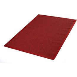 Läufer Dekowe "Mara S2 mit Bordüre" Teppiche Gr. B/L: 80 cm x 250 cm, 5 mm, 1 St., rot (rot, meliert) Kurzflor-Läufer