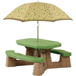 Garten-Kindersitzgruppe Step2 Sitzmöbel-Sets Gr. B/H/T: 109,22 cm x 152,4 cm x 104 cm, braun (braun, grün) Kinder Gartenmöbel