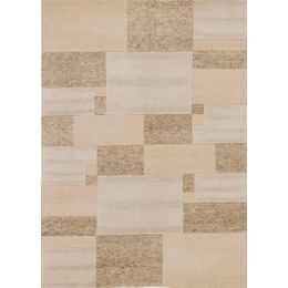 Teppich OCI DIE TEPPICHMARKE "Voyage Laza" Teppiche Gr. B/L: 90 cm x 160 cm, 20 mm, 1 St., braun (braun, beige) Schurwollteppiche