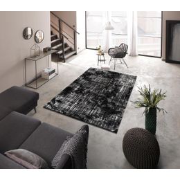 Teppich my home "Cansu" Teppiche Gr. B/L: 240 cm x 320 cm, 12 mm, 1 St., schwarz Esszimmerteppiche
