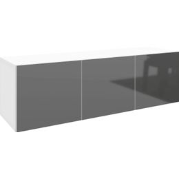 borchardt Möbel Lowboard BORCHARDT MÖBEL "Vaasa" Sideboards Gr. B/H/T: 114 cm x 35 cm x 35 cm, 3, weiß (weiß matt, graphit hochglanz) Lowboards