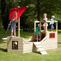Spielhaus TP Toys "Piratenschiff" Spielhäuser beige (natur, rot) Kinder Spielhaus