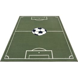 Teppich Hanse Home "Estadio" Teppiche Gr. B/L: 200 cm x 290 cm, 8 mm, 1 St., grün Kinder Kinderzimmerteppiche Kinderteppich, Spielteppich, Spielunterlage, Fußball, Kinderzimmer