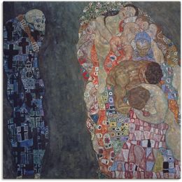 Wandbild Artland "Tod und Leben. Vollendet 1916." Bilder Gr. B/H: 100 cm x 100 cm, Leinwandbild Religion, 1 St., bunt Kunstdrucke