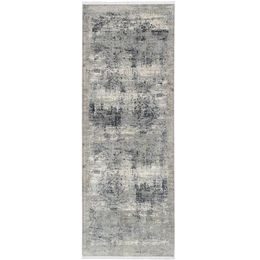 Läufer Musterring "APOLLO" Teppiche Gr. B/L: 80 cm x 250 cm, 8 mm, 1 St., bunt (grau, mehrfarbig) Kurzflor-Läufer