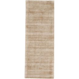 Teppich CarpetFine "Ava Viskoseteppich" Teppiche Gr. B/L: 60 cm x 180 cm, 13 mm, 1 St., beige Esszimmerteppiche