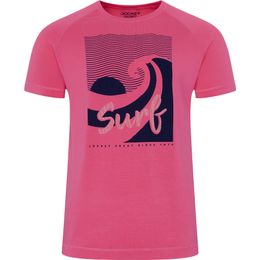 Jockey® T-Shirt, Print, Raglanärmel, für Herren, pink, XL