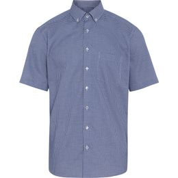 Eterna Businesshemd, Modern Fit, Halbarm, Button-Down-Kragen, für Herren, blau, 44
