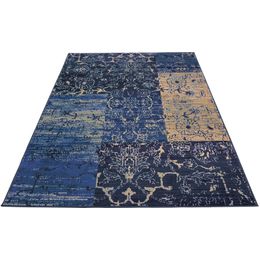 Teppich my home "Bennet" Teppiche Gr. B/L: 240 cm x 330 cm, 7 mm, 1 St., blau Esszimmerteppiche