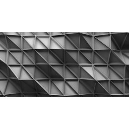 ARCHITECTS PAPER Fototapete "3D Look Grey" Tapeten Gr. B/L: 5 m x 2,5 m, bunt (grau, schwarz, silber) Fototapeten 3D