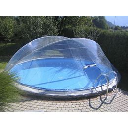 Poolverdeck KWAD "Cabrio Dome" Verdecke farblos (transparent) Poolplanen