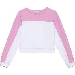 Manguun Sweatshirt, cropped, zweifarbiges Design, für Kinder, lila, 116