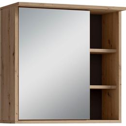 Spiegelschrank ByLiving "Wellness" Schränke Gr. B/H/T: 60 cm x 61 cm x 28 cm, 1 St., braun (artisan eichefarben) Bad-Spiegelschränke