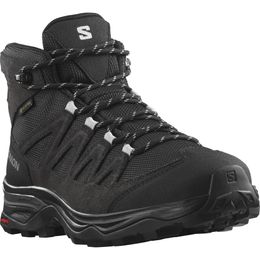 Wanderschuh Salomon "X WARD Leather MID GORE-TEX" Gr. 42,5, grau (anthrazit) Schuhe Damen