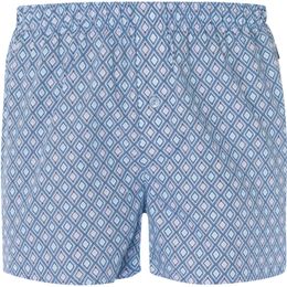 Hanro Fancy Woven Boxershorts, Gummibund, für Herren, blau, L