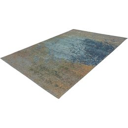 Teppich Calo-deluxe "Ophir 201" Teppiche Gr. B/L: 195 cm x 290 cm, 8 mm, 1 St., bunt (bunt, blau) Baumwollteppiche