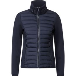 Cecil Steppjacke, Stehkragen, Kapuze, für Damen, blau, XXL