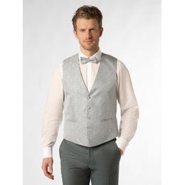 Wilvorst Baukasten-Weste Herren Regular Fit Satin gemustert, lind