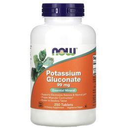 Now Foods, Potassium Gluconate, 99mg, 250 Tabletten [575,00 EUR pro kg]