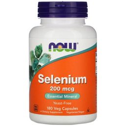 Now Foods, Selenium 200 µg hefefrei, 180 Kapseln [7.449,98 EUR pro kg]