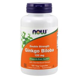Now Foods Ginkgo Biloba, Double Strength, 120 mg, 100 Veg Kapseln [348,65 EUR pro kg]
