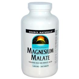 Source Naturals, Magnesium Malate, 1250mg, 360 Veg. Tabletten [39,87 EUR pro kg]