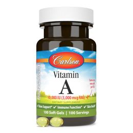 Source Naturals Carlson Labs, Vitamin A, 10,000 IU, 100 Softgels [1.290,00 EUR pro kg]