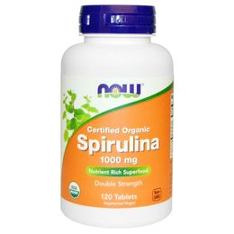 Now Foods Spirulina, 1000 mg, certified organic nach USDA, 120 Tabletten [132,50 EUR pro kg]