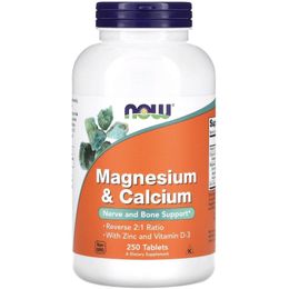 Now Foods, Magnesium & Calcium 2:1 Zink/Vitamin D, 250 Tabletten [296,04 EUR pro kg]