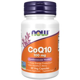 Now Foods, CoQ10 100 mg with Hawthorn Berry, 30 Veg Capsules [3.966,67 EUR pro kg]