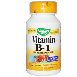 Nature's Way Vitamin B-1 - 100mg, 100 Kapseln! [1.590,00 EUR pro kg]