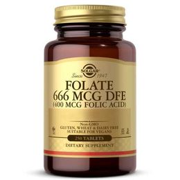 Solgar, Folate 1333mcg DFE (800 mcg Folsäure), 250 Tabletten [7.949,99 EUR pro kg]