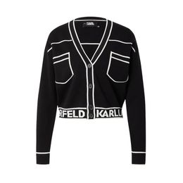 K by KARL LAGERFELD Karl Lagerfeld Strickjacke Damen Gr&ouml;&szlig;e XL schwarz / wei&szlig;
