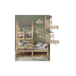 Vitalispa Kinderbett Tom 90x200cm Spielturm Bett Spielbett Jugendbett Hausbett