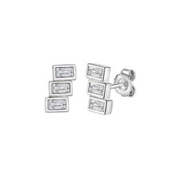 Vivance Paar Ohrstecker 925-Sterling Silber rhodiniert Zirkonia, weiß