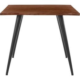 Home Affaire Baumkantentisch, Massivholz, 26mm Tischplattenstärke, in verschiedenen Größen, braun