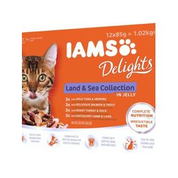 IAMS Cat Adult Land & Sea collection in Jelly 12x85g