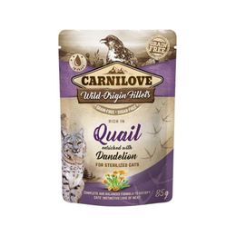 Carnilove cat pouch rich in Quail enriched w/Dande