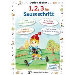 Detlev Jöcker: 1, 2, 3 im Sauseschritt (ab 0-7 Jahren) - Detlev Jöcker, Taschenbuch