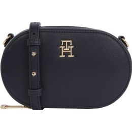 Mini Bag Tommy Hilfiger "TH TIMELESS CAMERA BAG" Gr. B/H/T: 20 cm x 12 cm x 5,5 cm, blau (dunkelblau) Damen Taschen Handtaschen