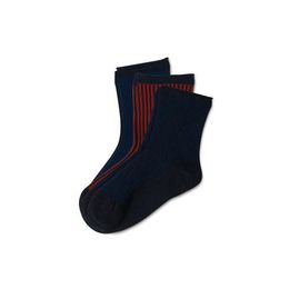 Tchibo 3 Paar Socken - Dunkelblau/Gestreift - Gr.: 35-38