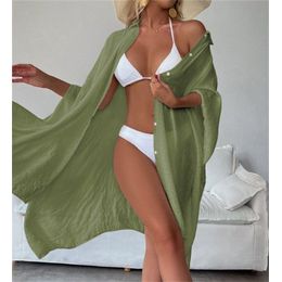 Wrathquake Strandkleid Lose Sonnenschutz-Strand-Bikini-Cardigan-Abdeckung für Damen