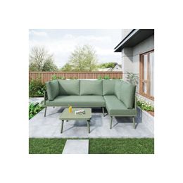 PFCTART Gartenlounge-Set Gartenmöbel-Set aus grünem Seil