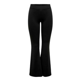 Only Stoffhose Stretch Flared Pants Freizeit Schlag Stoffhose ONLFEVER 3712 in Schwarz