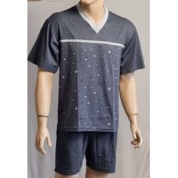 Toker Collection® Pyjama Herren Shorty 2 Teilig mit V