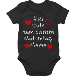 Shirtracer Shirtbody Alles Gute zum zweiten Muttertag Handschrift weiß (1-tlg) Muttertagsgeschenk